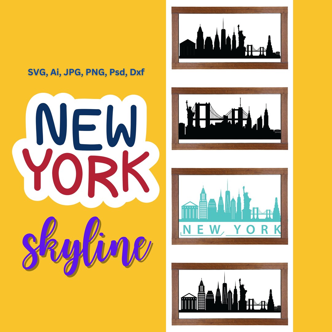 The Bronx-nyc Skyline, Statue of Liberty-manhattan Bridge City Scape ...