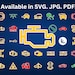 31 Car Warning Light Sticker Icons - Digital Decal Bundle for Cricut ...