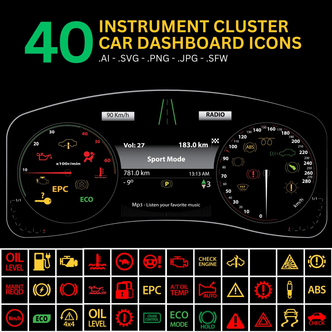 40 Car DTC Icons-car Dash Icons-svg-car Dashboard Icons Svg-engine Svg ...