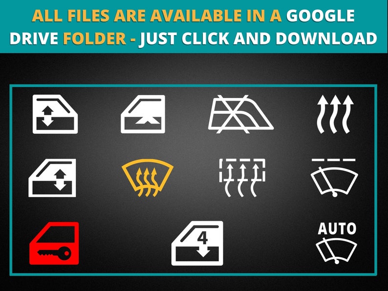27 Car Dashboard Warning Lights Icons - Vehicle Indicator Symbols ...