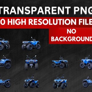 Transparent Background PNG Files of CF Moto ATV Quad Vehicle in Blue ...