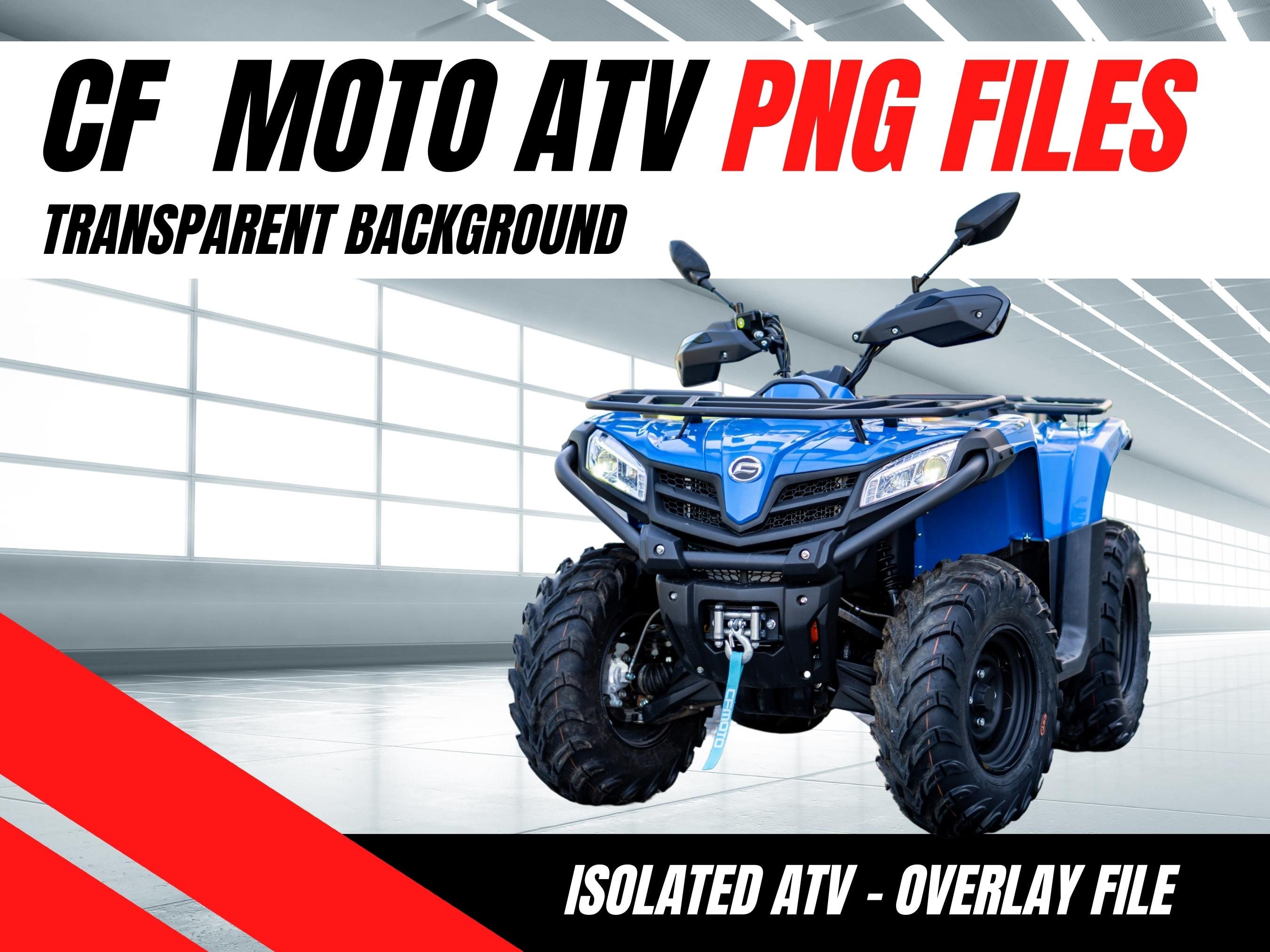 Transparent Background PNG Files of CF Moto ATV Quad Vehicle in Blue ...