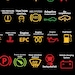 60 Car Dashboard Icons Svg:eg. Error Message, Check Engine, Fault ...