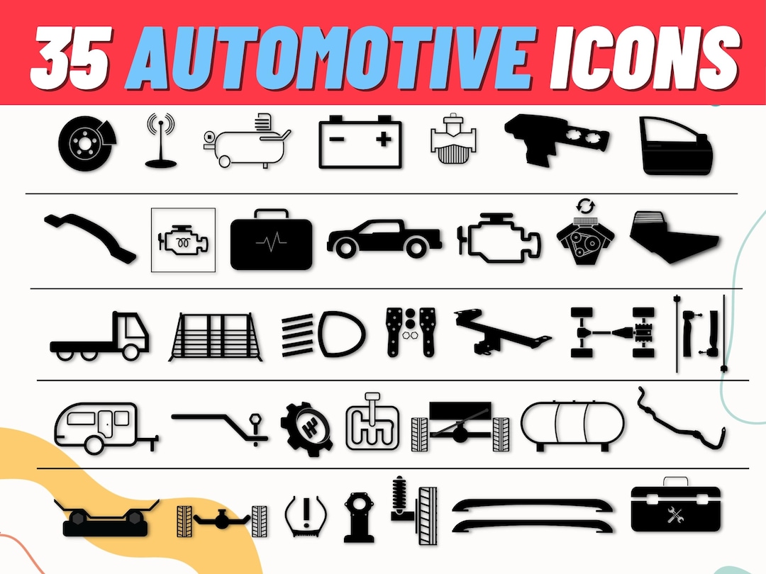 35 Automotive Icons-ai, SVG, PNG, JPG, Dxf, Psd.car Related Icons ...