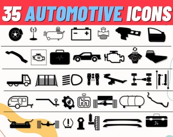 40 Car DTC Icons-car Dash Icons-svg-car Dashboard Icons - Etsy