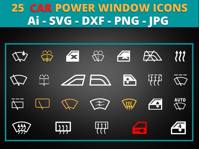27 Car Dashboard Warning Lights Icons - Vehicle Indicator Symbols ...