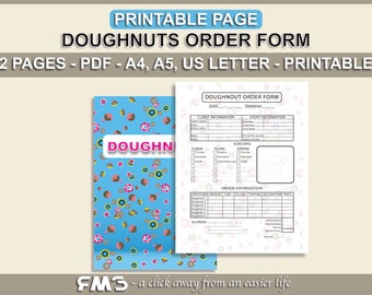 Donuts Order Form - Etsy