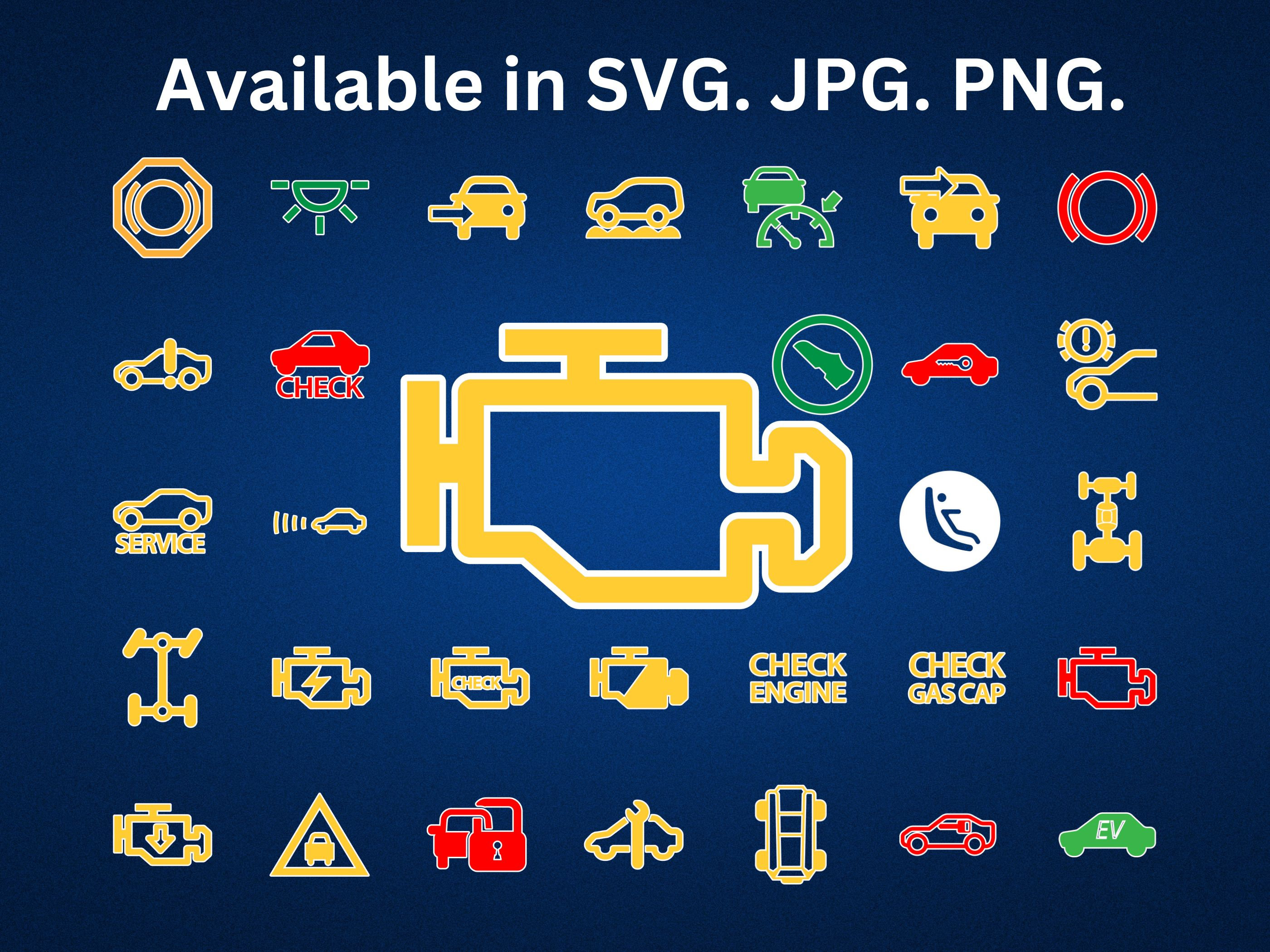 31 Car Maintenance Signs Stickers-svg, PNG, JPG File Format-instant ...