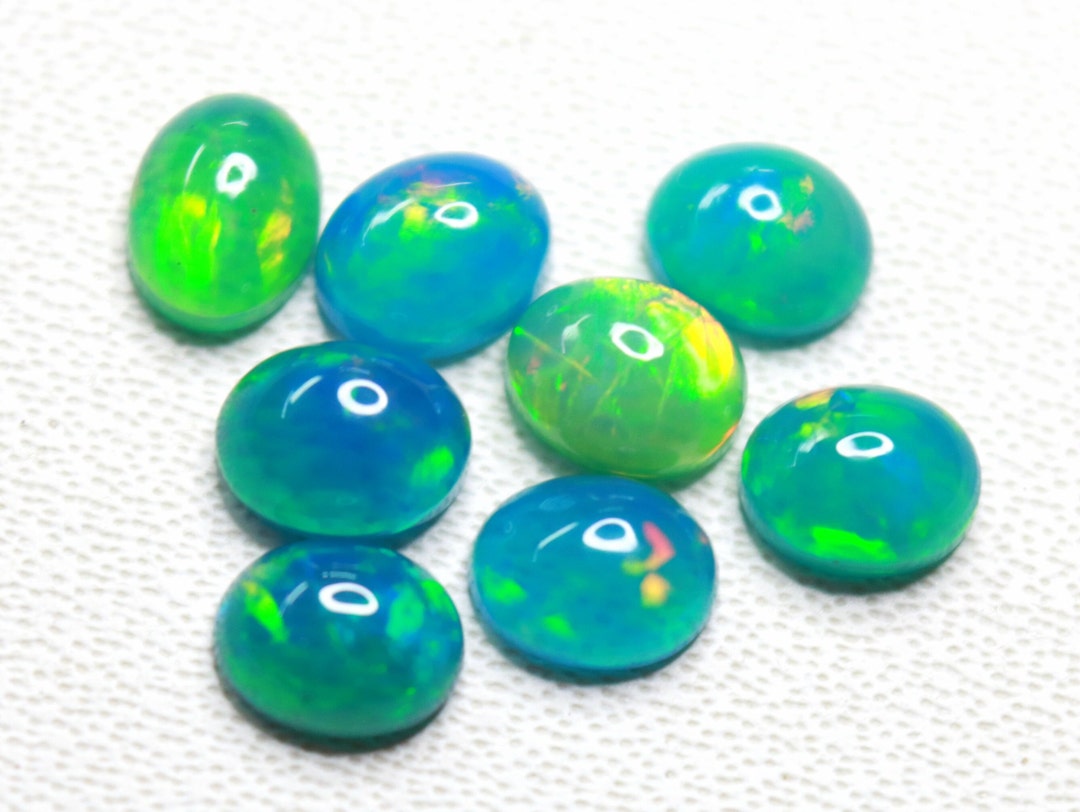 Natural Green Dyed Opal Gemstone Fire Opal Natural Welo Fire Ethiopian ...