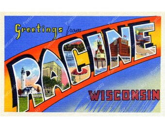 Printable Wisconsin Postcard - Etsy