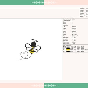 Mini Bee Flying Embroidery Design, Cute Bee Machine Embroidery Design ...