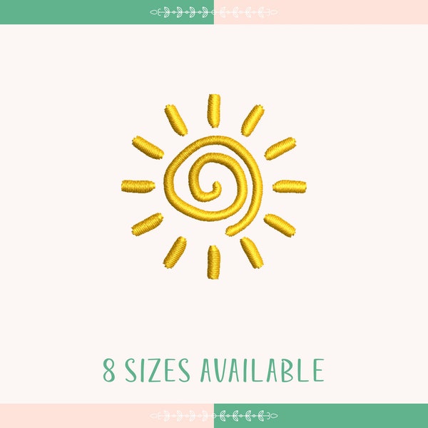 Sun Machine Embroidery Designs - Etsy