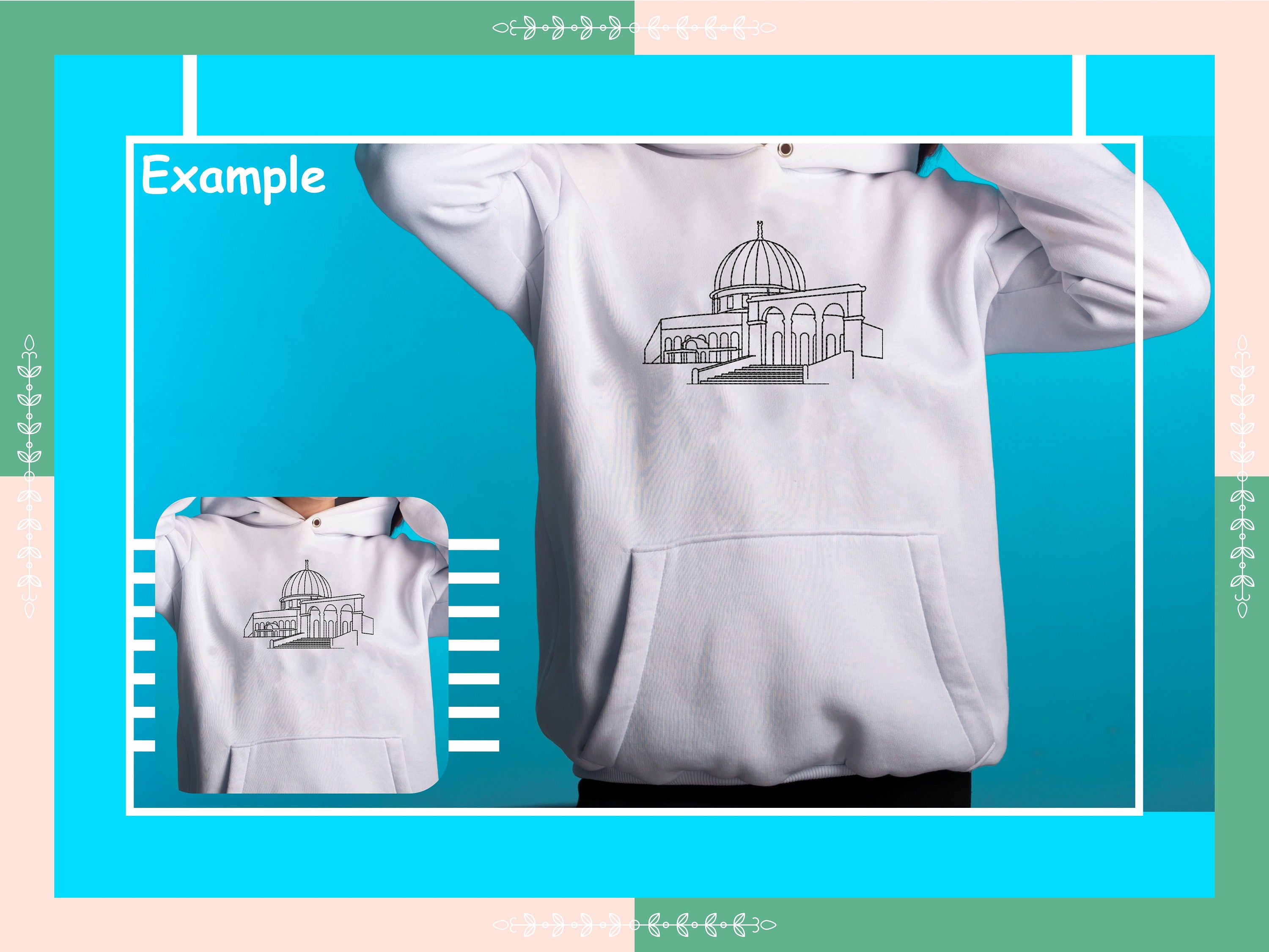 Al Aqsa Mosque Embroidery Design Outline Mosque Embroidery - Etsy Canada