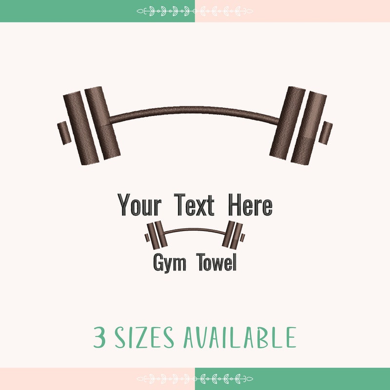 Gym Embroidery - Etsy