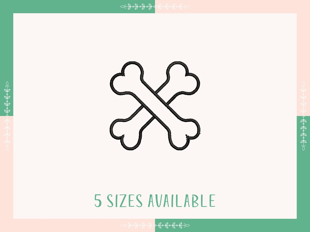 Dog Bone Embroidery Design, Mini Outline Bones, Pet Embroidery Pattern ...