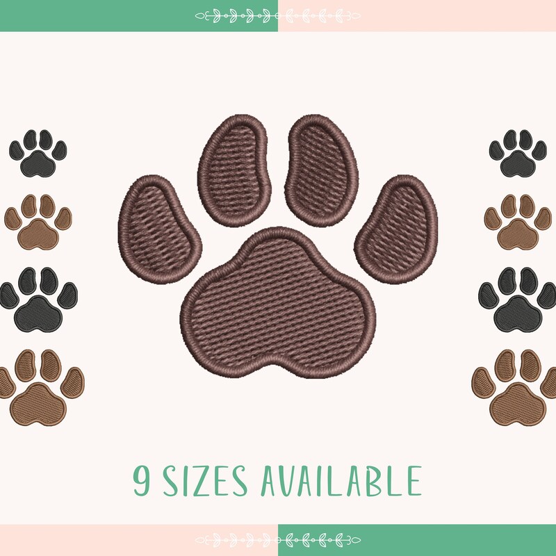 Paw Print Embroidery - Etsy