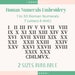 Roman Numerals Embroidery Design Font, Roman Numeric Embroidery Font ...