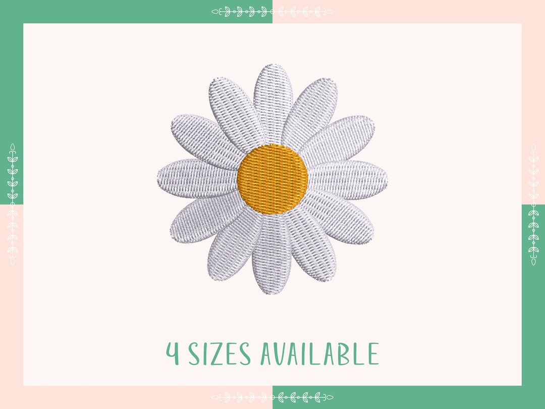 Mini Daisy Flower Embroidery Design, Floral Embroidery, Cute Daisy ...