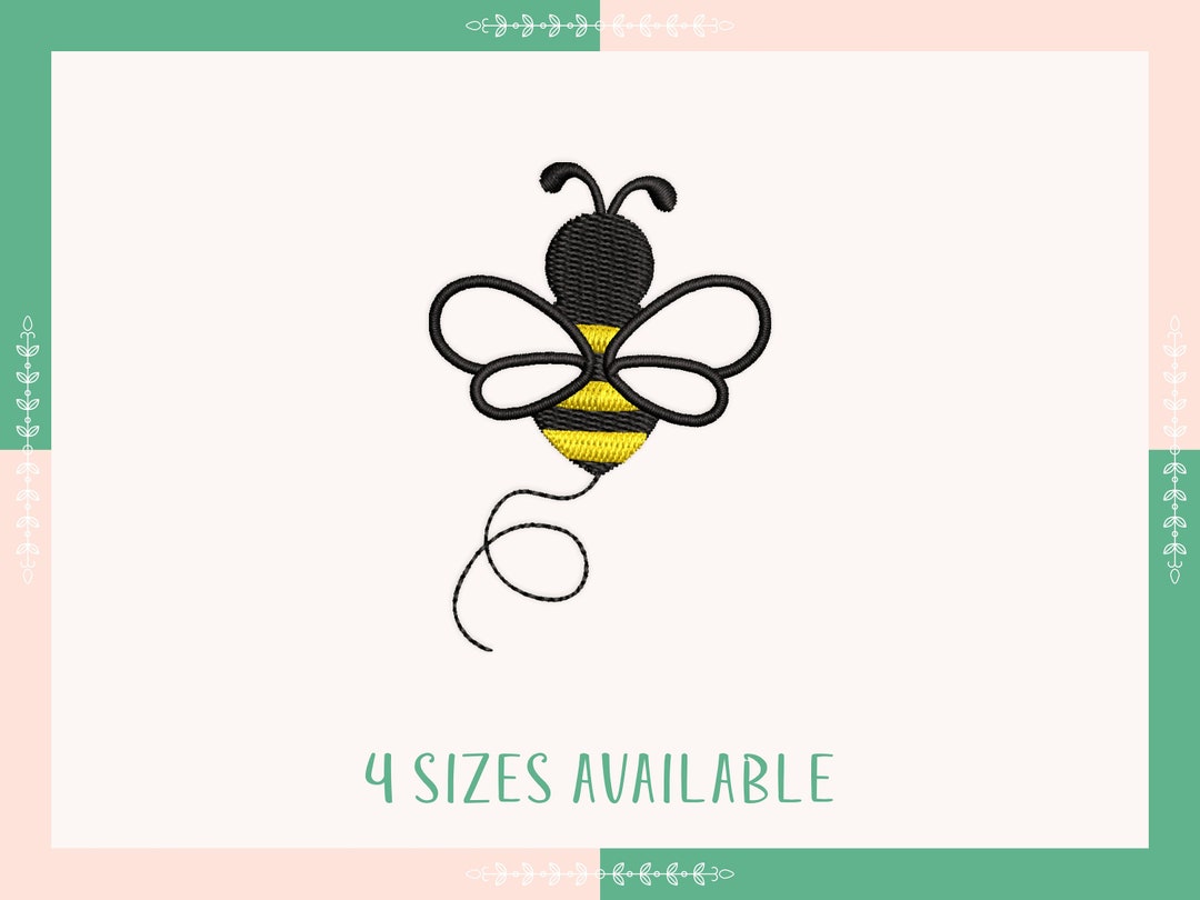 Mini Bee Flying Embroidery Design, Cute Bee Machine Embroidery Design ...