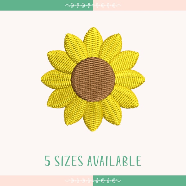Sunflower Embroidery Design - Etsy