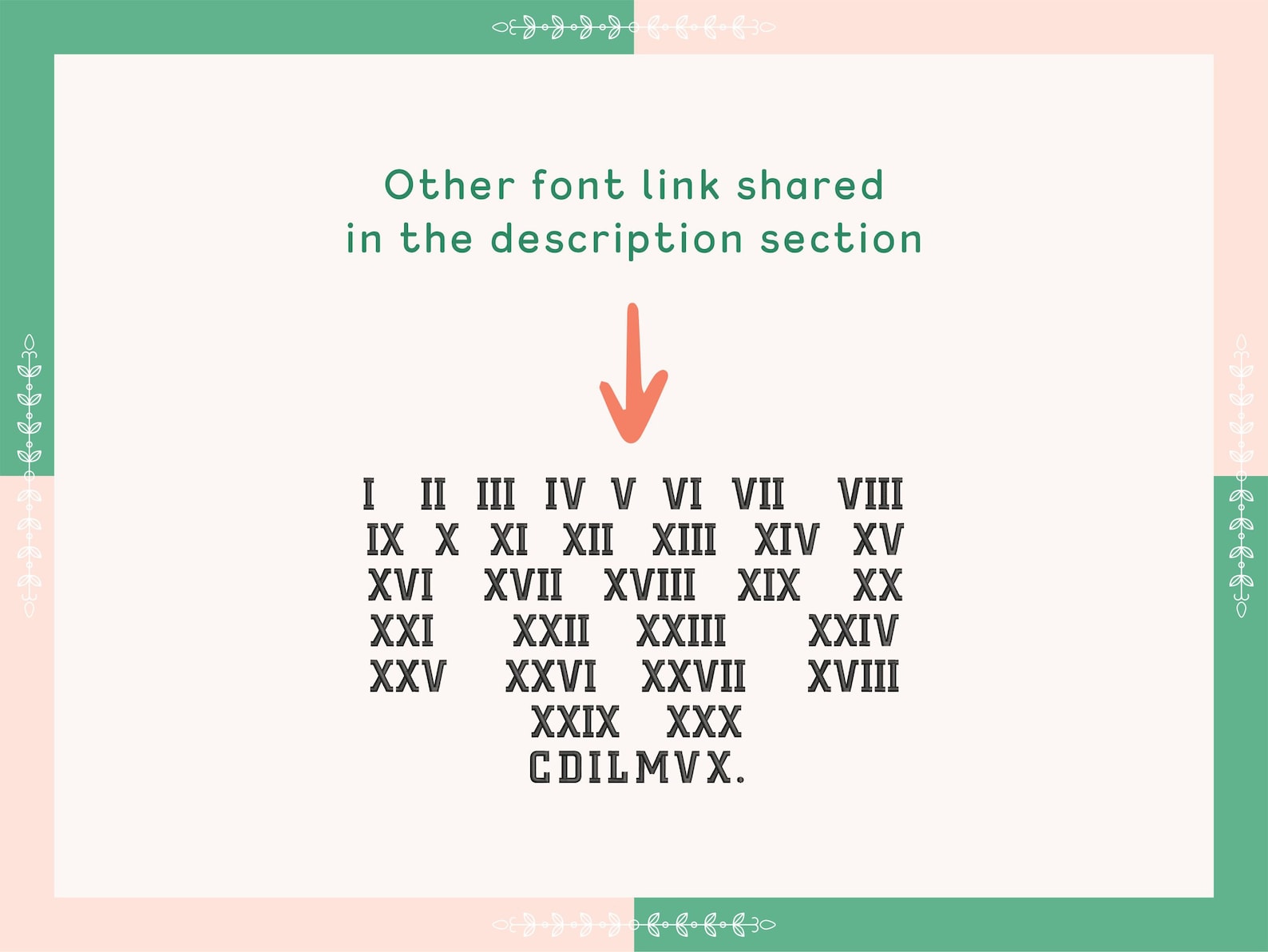 Roman Numerals Embroidery Design, Roman Numeric Embroidery Font ...