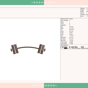 Gym Embroidery Design, Barbell Dumbbells, Weightlifting, Fitness ...