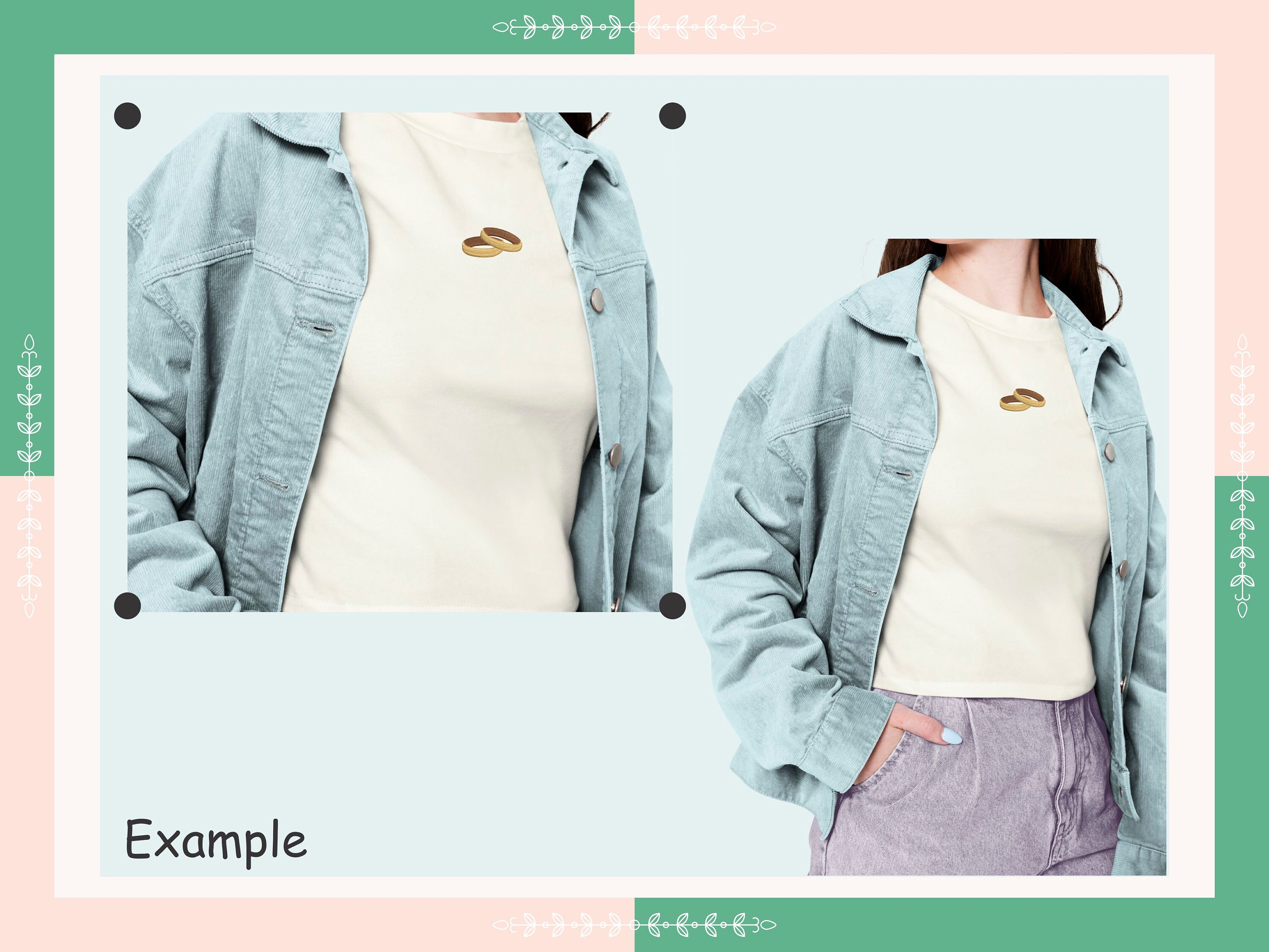 Mini Wedding Ring Embroidery Design, Bridal Embroidery, Romantic ...