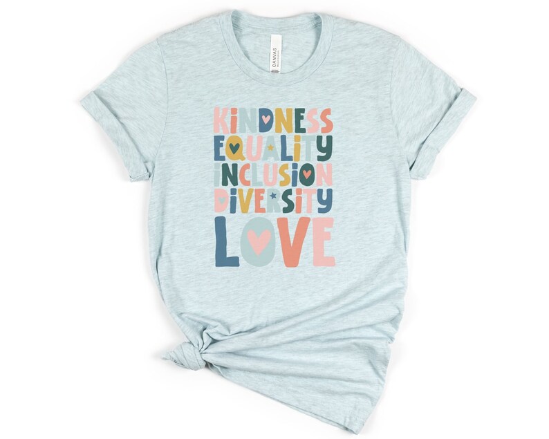 Kindness Equality Inclusion Diversity Love Tee Retro Autism - Etsy