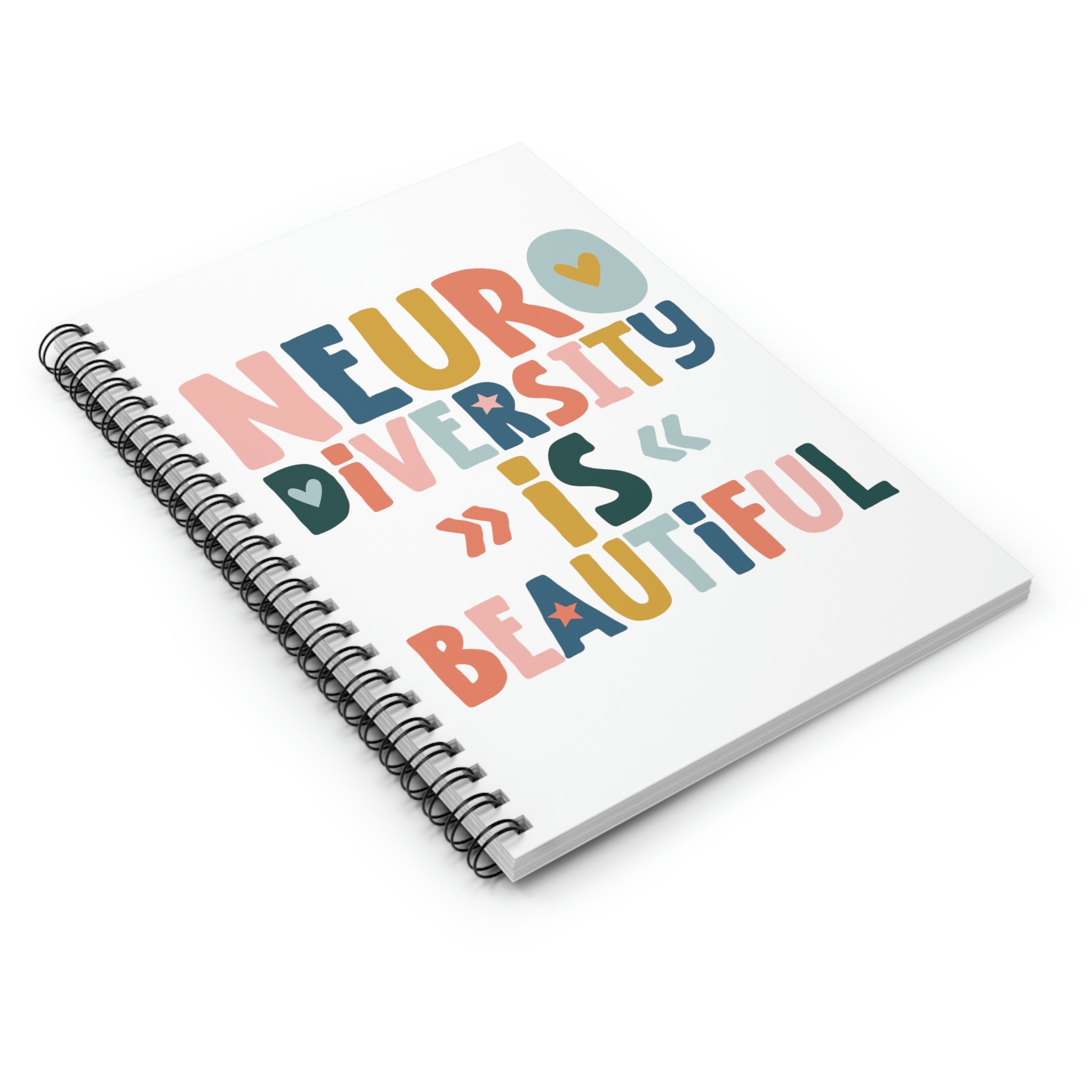 Neurodiversity is Beautiful Spiral Notebook Retro Inspired Writing ...