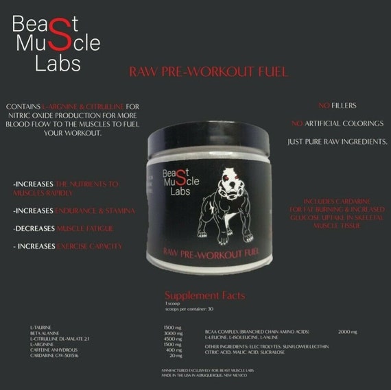 Beast Muscle Labs Pre-workout Powder | Etsy