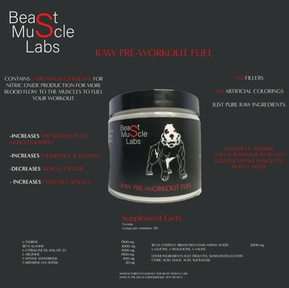 Beast Muscle Labs Pre-workout Powder - Etsy