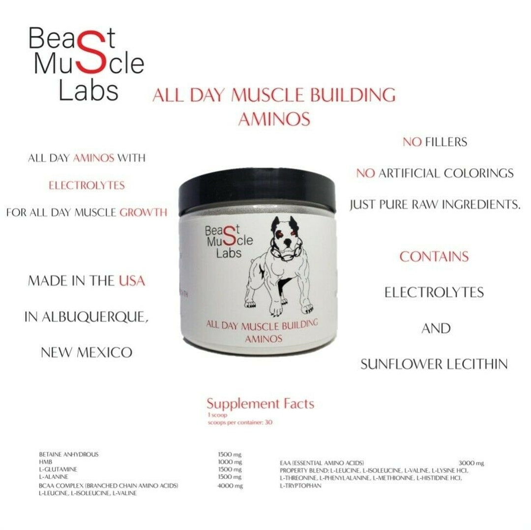 Beast Muscle Labs Muscle Building Aminos - Etsy