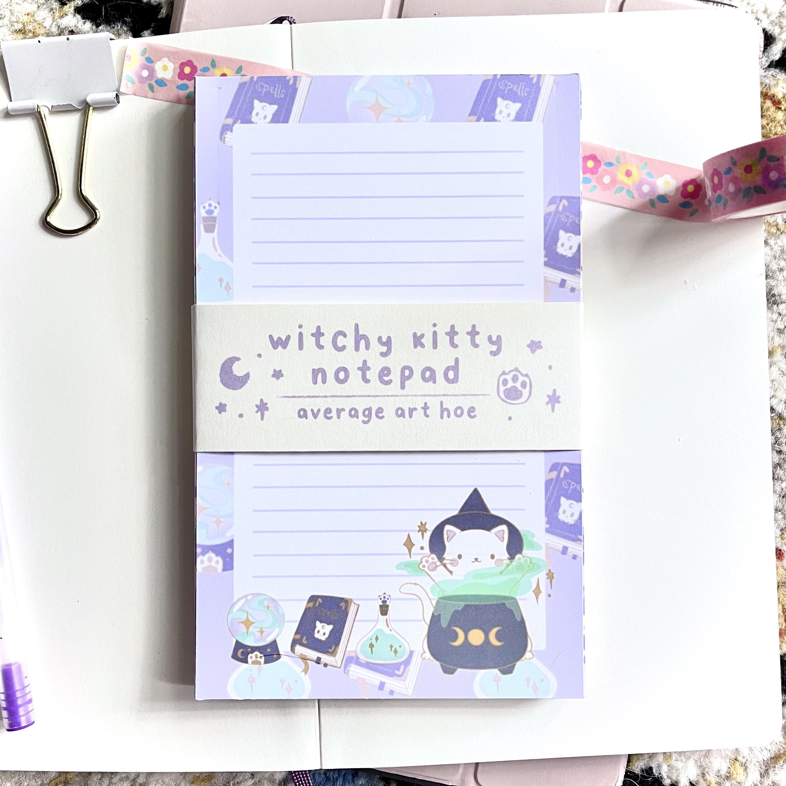 Witchy Kitty Notepad - Etsy
