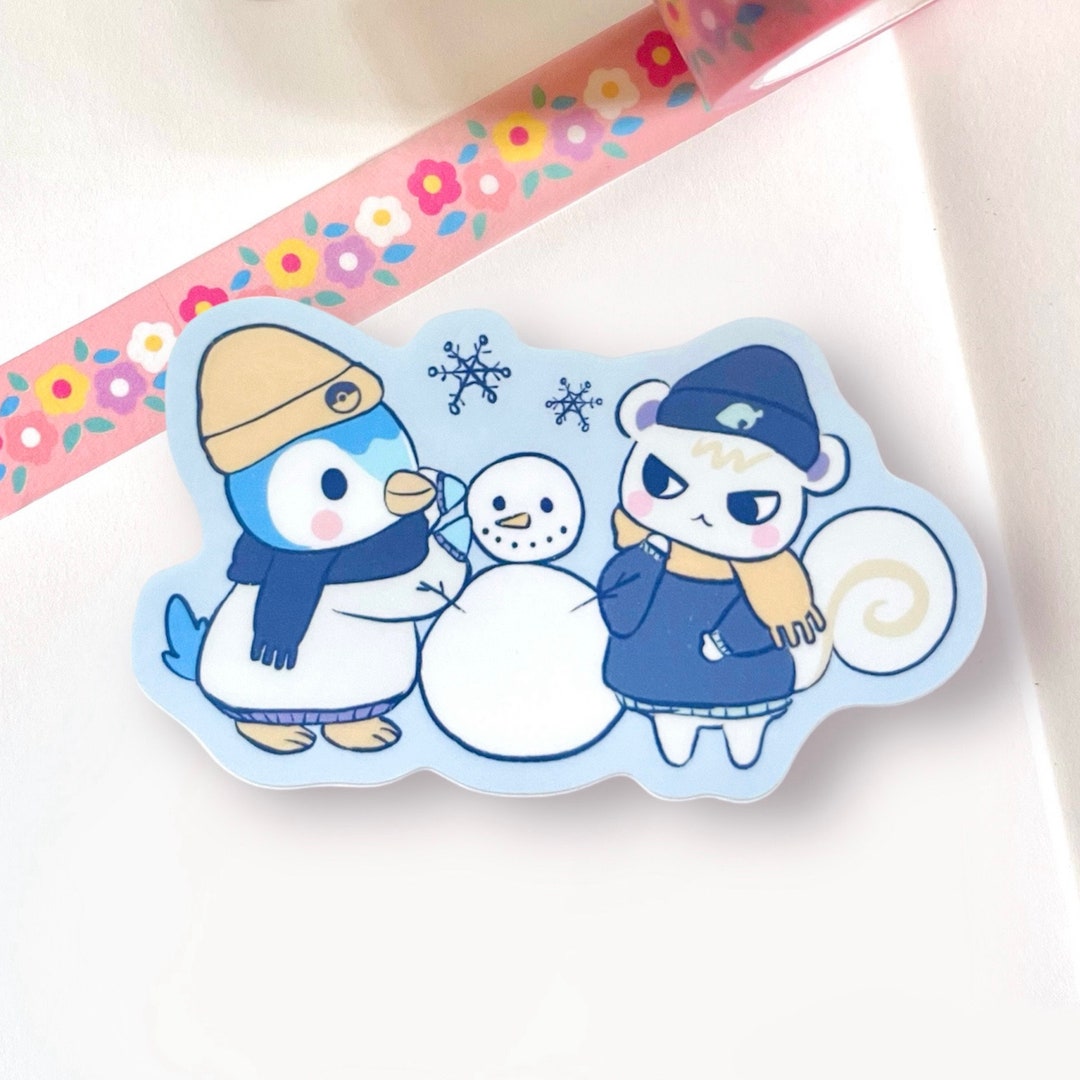 Piplup + Marshal Matte Vinyl Sticker - Etsy