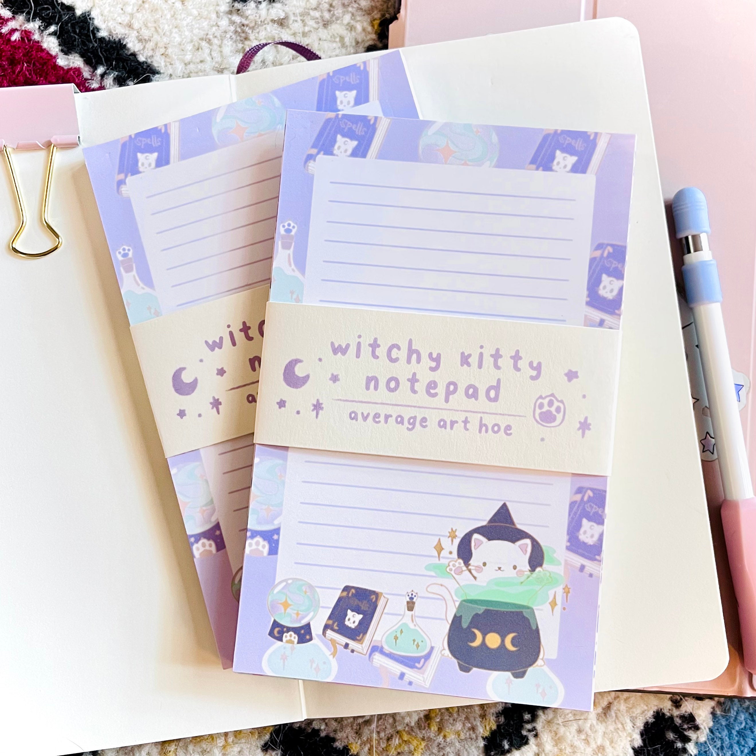 Witchy Kitty Notepad - Etsy
