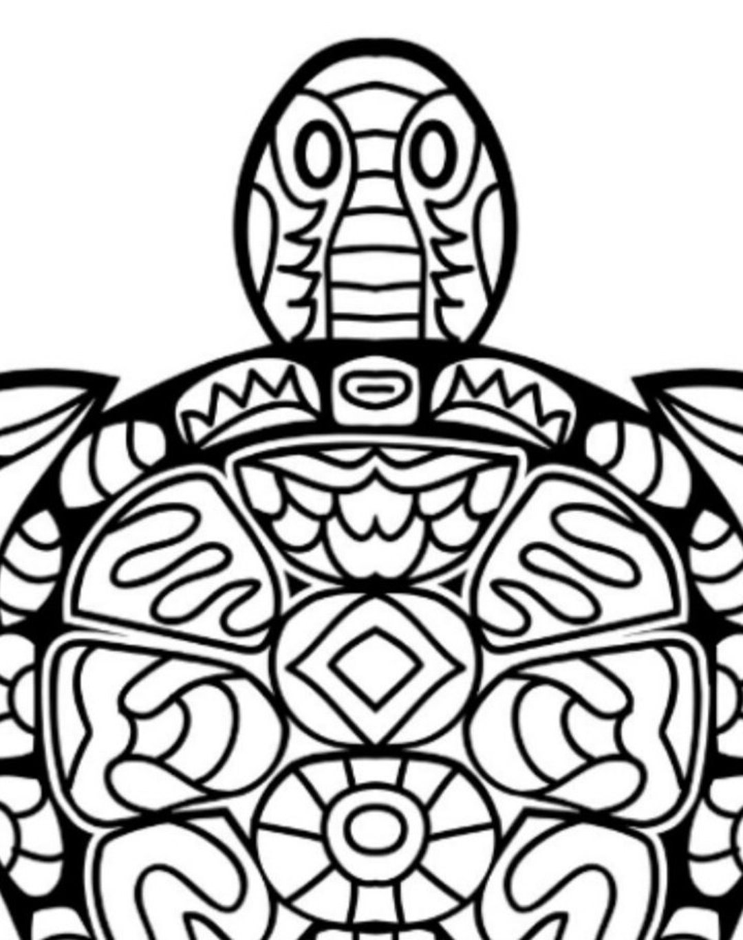 Tortoise Pdf Coloring Page for Kids Colored and Colorable - Etsy