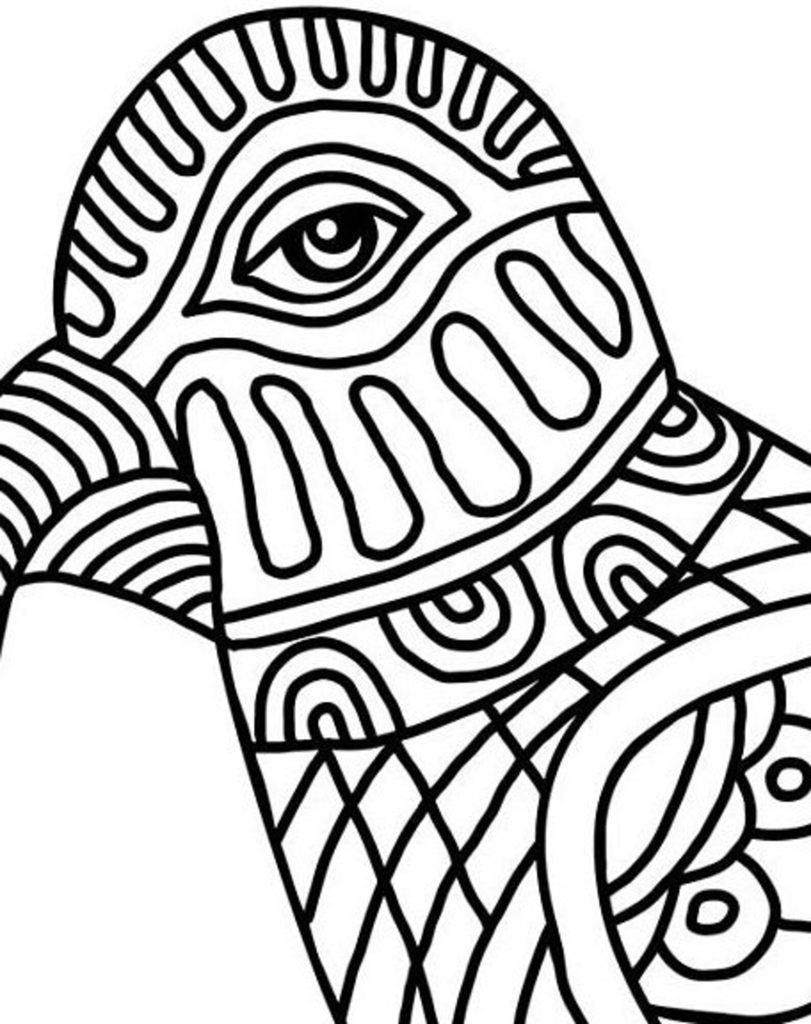 Parrot Bird Pdf Coloring Page for Kids, Colored and Colorable Digital ...