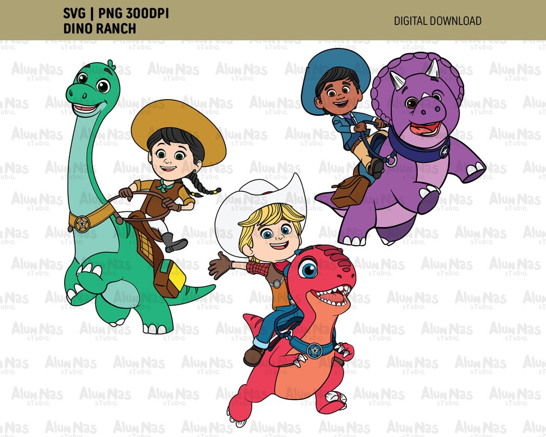 Dino Ranch Dinosaur SVG, PNG 300dpi - Etsy