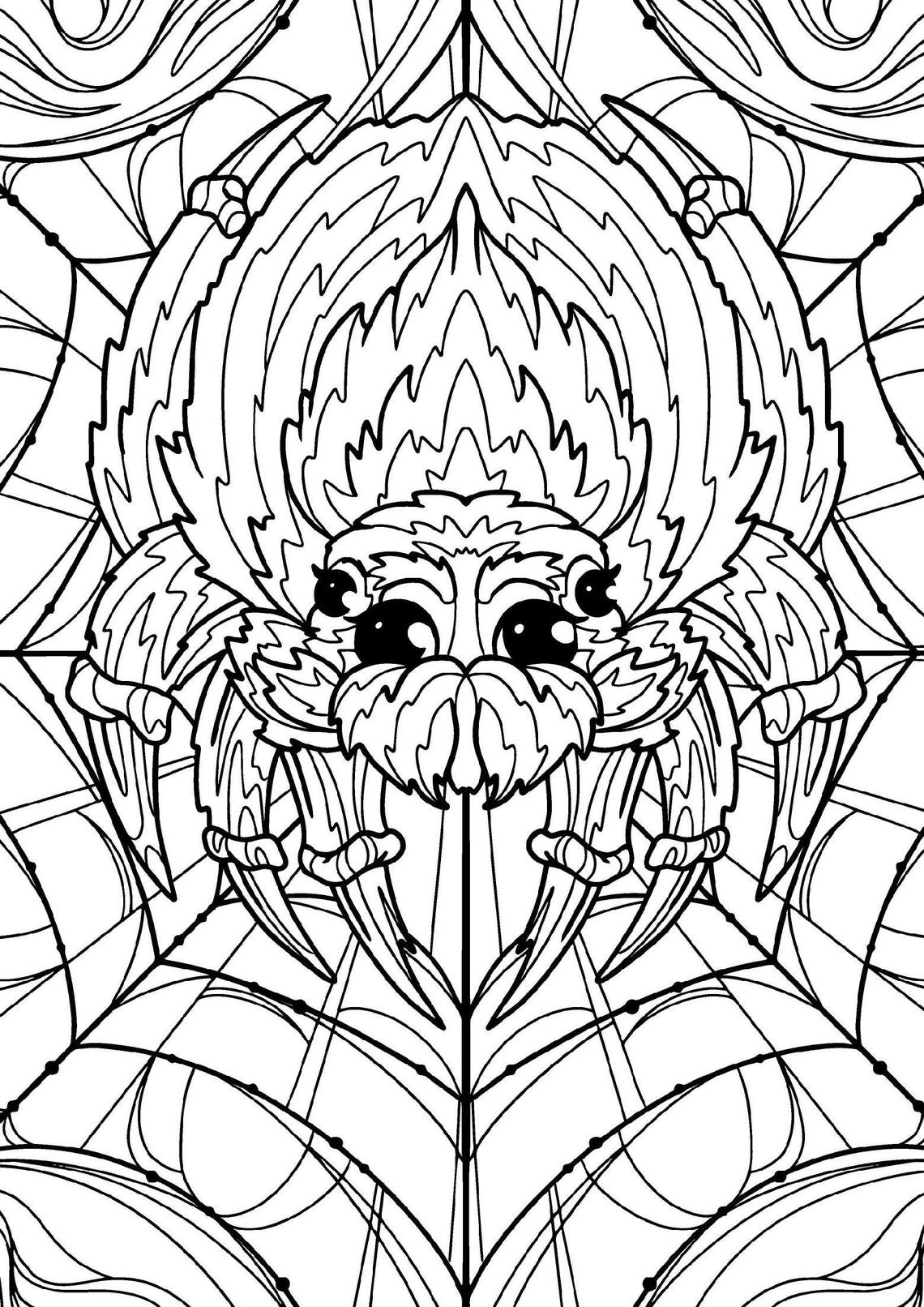Spooky Halloween Coloring Book for Kids – 35 Printable Pages With Cute ...