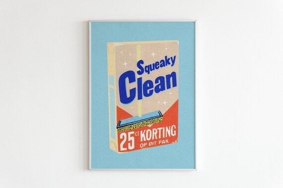 Squeaky Clean Vintage Poster Vintage Art Print Ephemera - Etsy