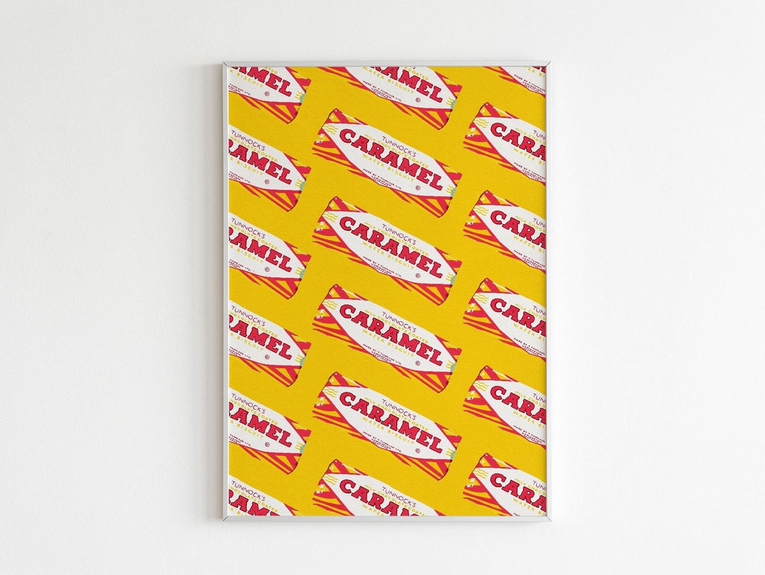 Tunnocks Pattern Wall Art, Wall Art Decor, Illustration Print, Scottish ...