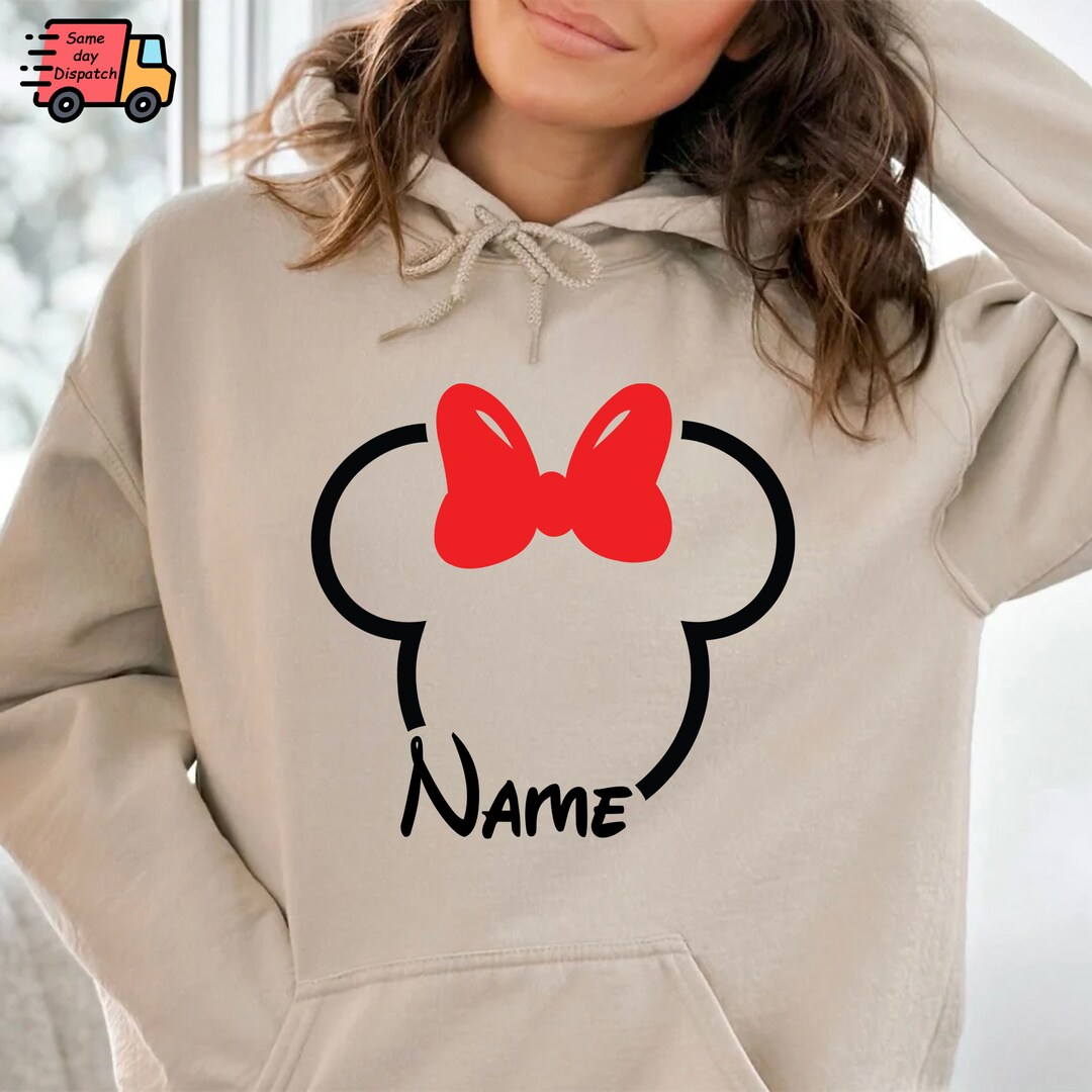 Mickey Minnie Head Hoodie, Customized Disney Hood, Mickey Mouse Head ...