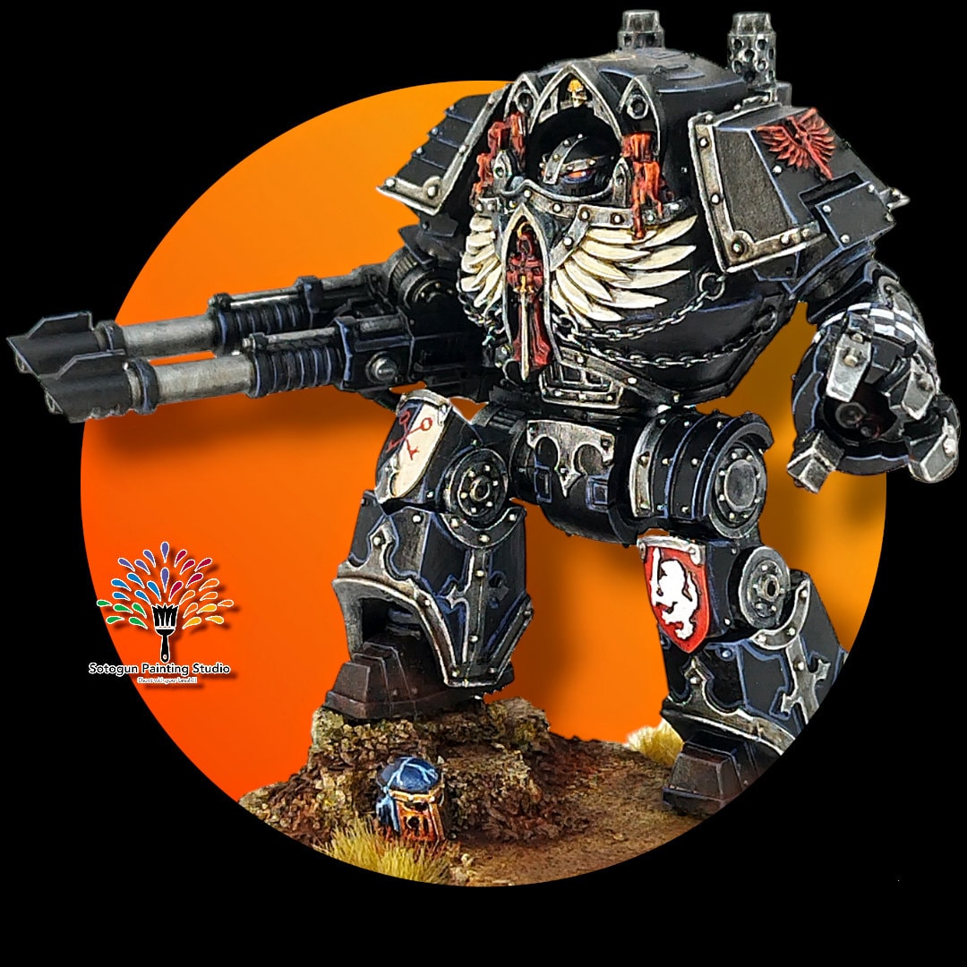 Dark Angels Legion Contemptor Dreadnought: Twin Lascannon, Power Fist ...