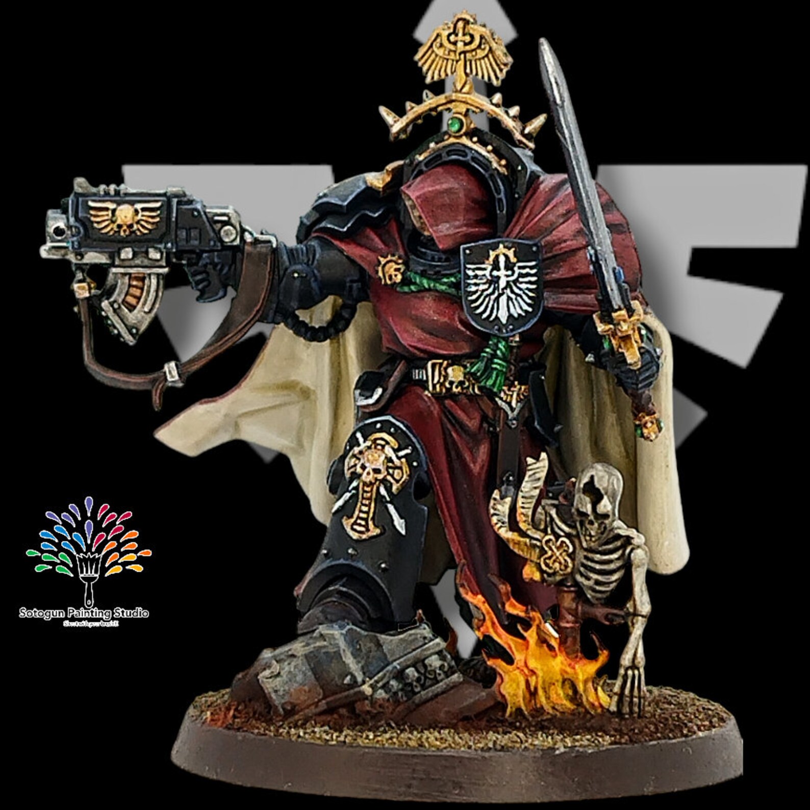 Belial, Painted in the Risen Color Scheme of Dark Angels. - Etsy