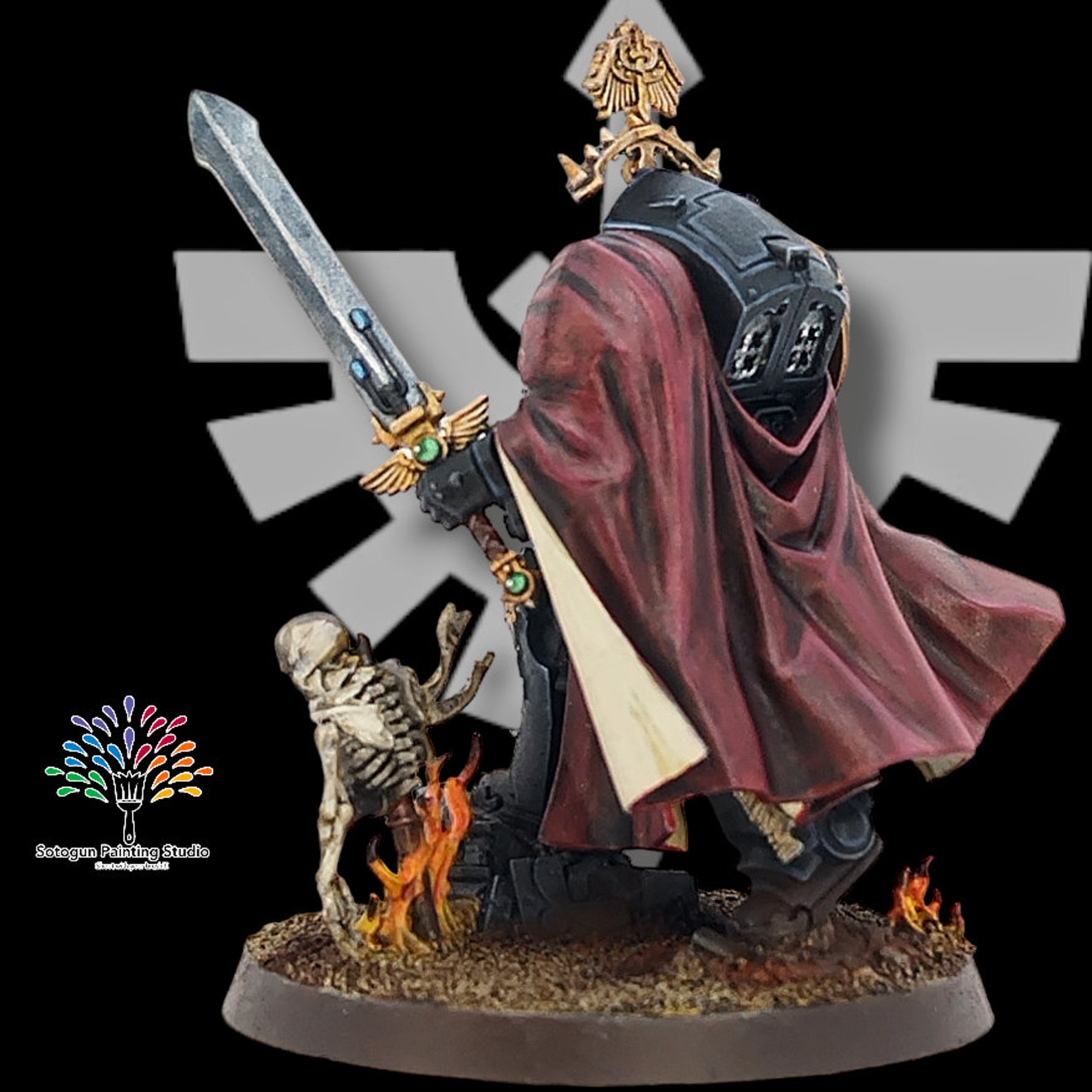 Belial, Painted in the Risen Color Scheme of Dark Angels. - Etsy