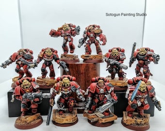 Warhammer 40K Blood Angels Terminator Squad Assembled Painted - Etsy