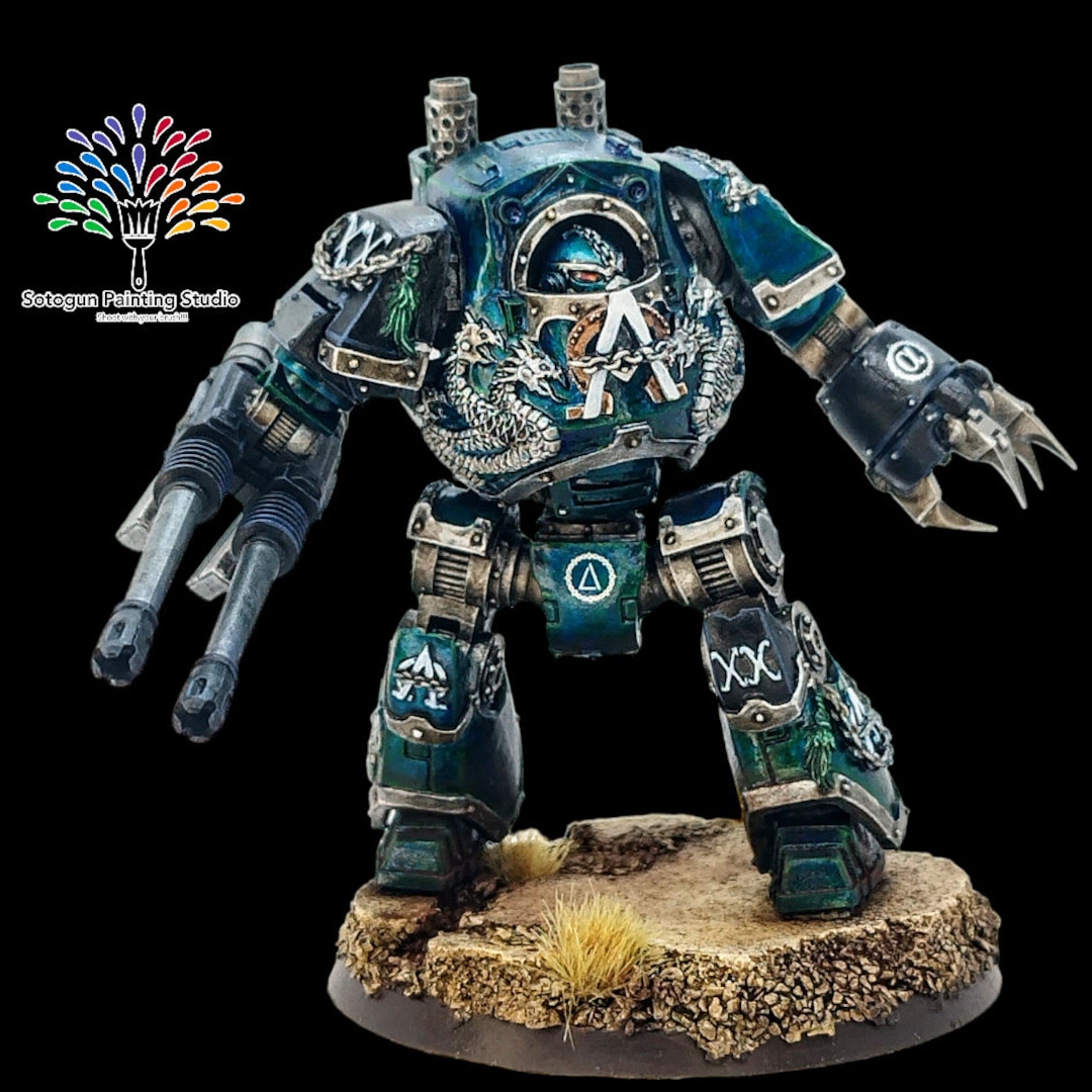 Alpha Legion Contemptor Dreadnought: Twin Autocannons & Power Claw - Etsy