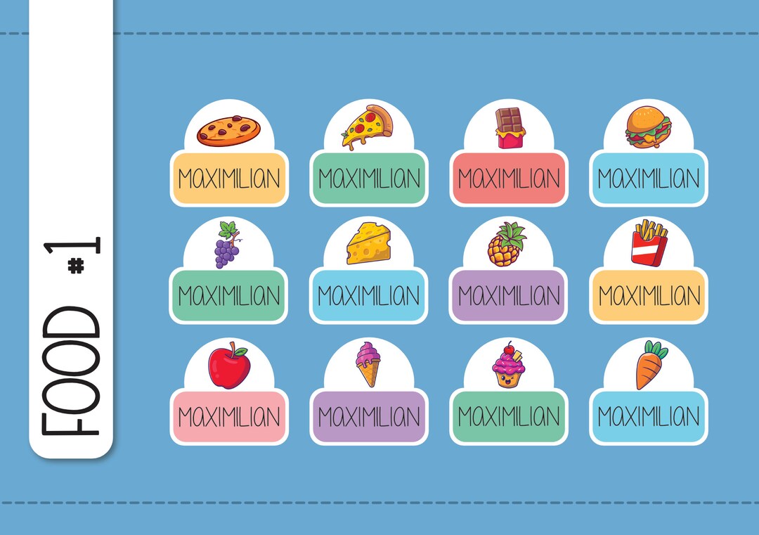 Cute Labels Daycare Labels Cute Labels Cute Kids Name Labels Food 1 PDF ...