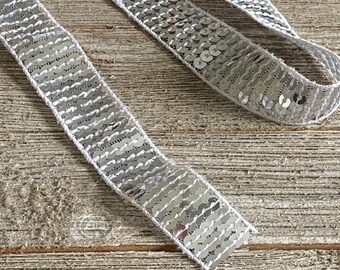 Silver Sequin Ribbon | Etsy