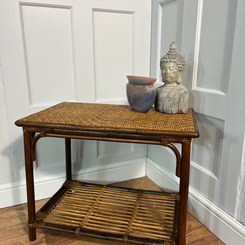 Cane Side Table - Etsy UK